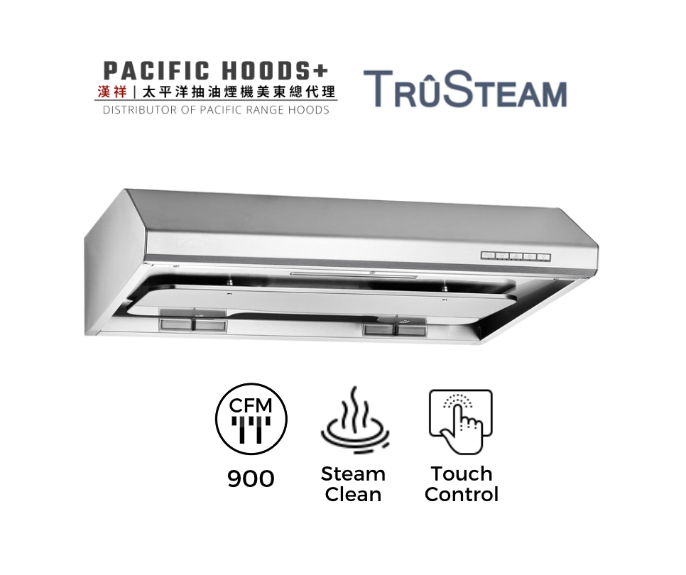TruSteam SC 8130BS CFM 900 Ducted Under Cabinet Range Hood (30 ...